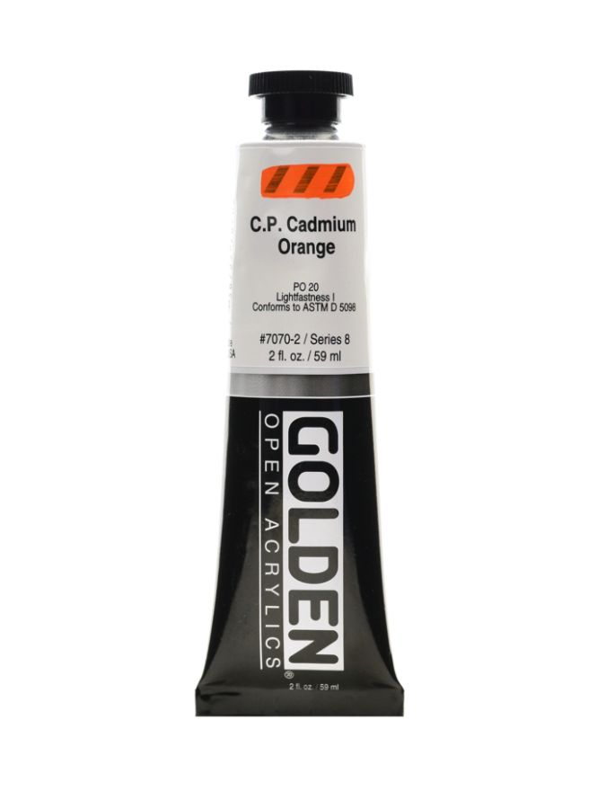 Golden OPEN Acrylic Paint 2 Oz Tube Cadmium Orange CP - Office Depot