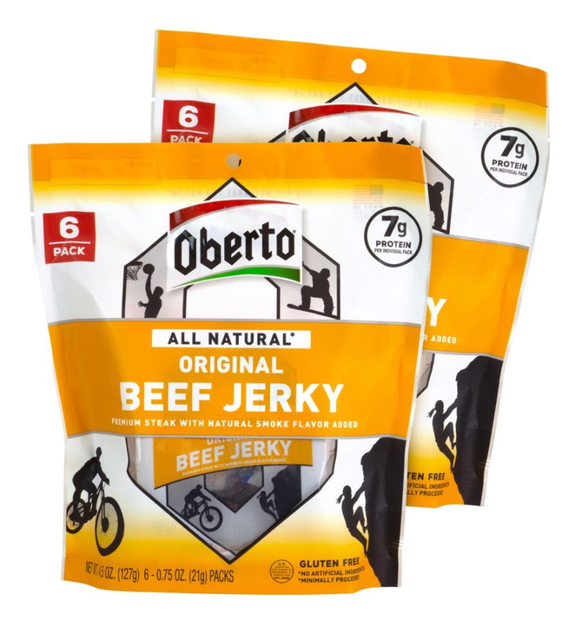 Oberto All Natural Beef Jerky 4.5 Oz Pack Of 2 Bags - Office Depot
