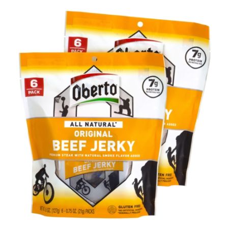 Oberto All Natural Beef Jerky 4.5 Oz Pack Of 2 Bags - Office Depot