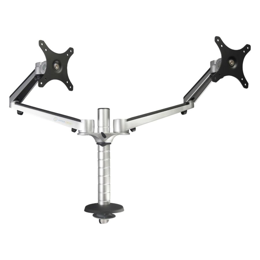 VersaDesk OmniView Dual Monitor Arm Silver - Office Depot