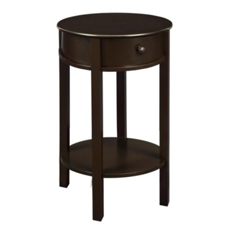 Ameriwood Home Tipton Accent Table Round 24 H x 16 W x 16 D Espresso - Office Depot