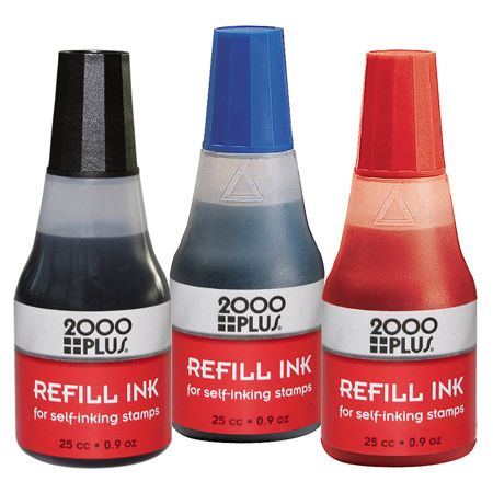 2000 PLUS Self Inking Stamp Refill Ink 1 Oz Blue by Office Depot ...
