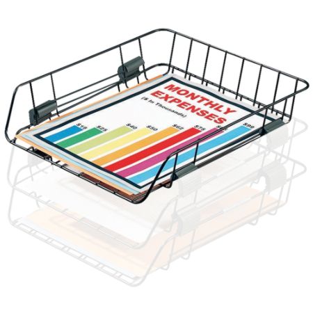 Office Depot Brand Interlocking Desk Tray Letter Size Black by Office ...