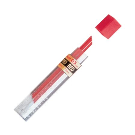 Pentel Red Lead Refills 0.5 mm Red Tube Of 12 - Office Depot