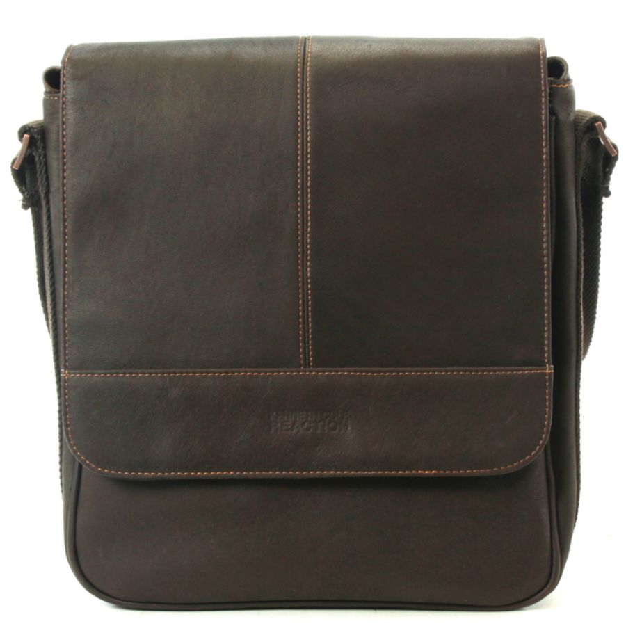 Kenneth Cole Reaction Leather Tablet Messenger Bag 10 12 x 11 12 x 3 ...