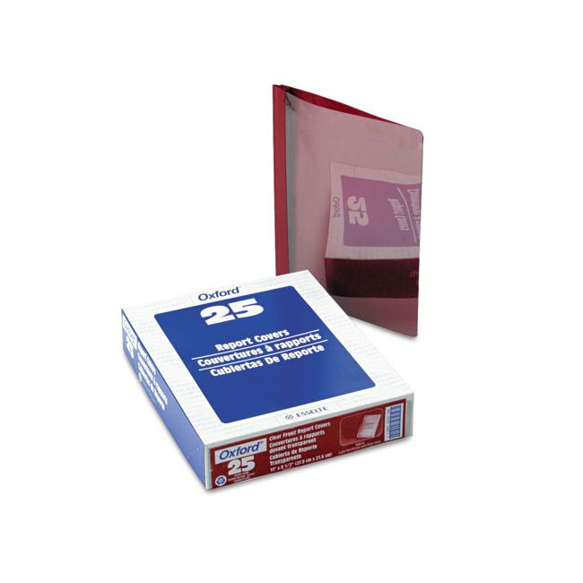 Oxford Deluxe Clear Report Cover With 3 Prong Fasteners 35percent ...