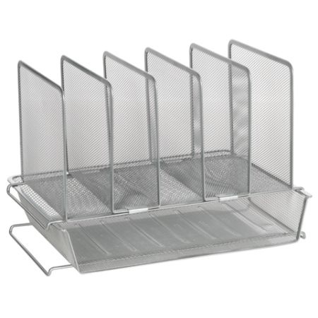OfficeMax Brand Mesh Stacking Desk Sorter Silver by Office Depot ...