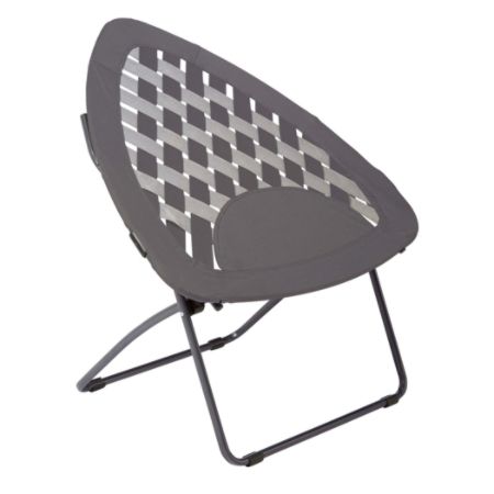 Brenton Studio Triangle Bungee High Back Folding Chair GrayGunmetal ...