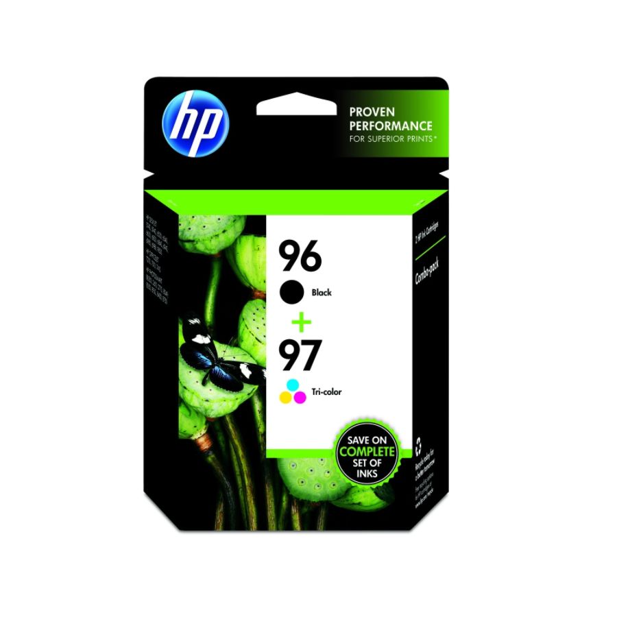 Genuine HP 96 97 Black and Color Ink Cartridges C9353FN OEM Sealed Foil ...