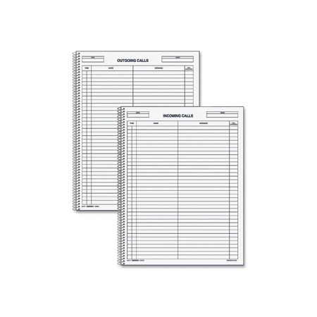 Rediform IncomingOutgoing Call Register Book 100 Sheets 8 12 x 11 ...