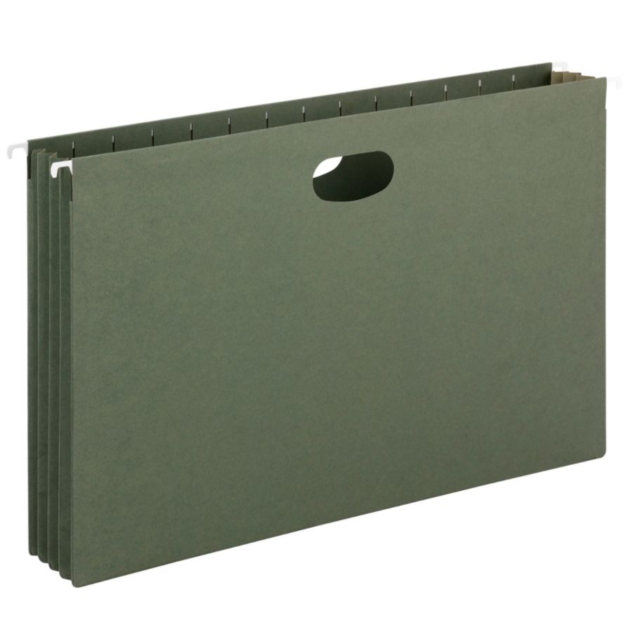 Smead(R) Hanging Expanding File Pockets, Legal Size, Standard Green ...