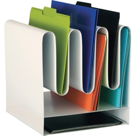 Safco Wave Desktop File Organizers 7 Compartments 10 Width x 11.5 Depth ...