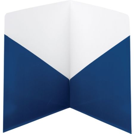 Smead Classic 2 Pocket Folders Dark Blue Box Of 25 Folders - Office Depot