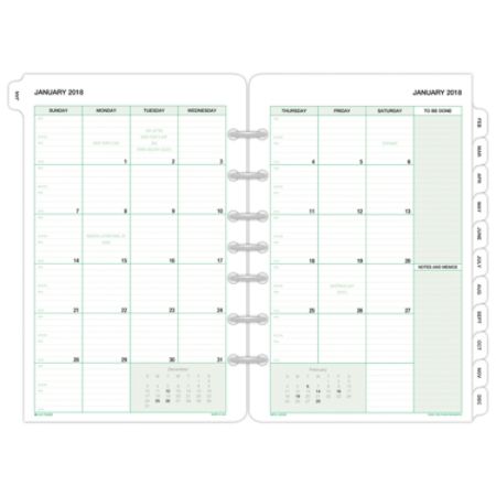 Day Timer Monthly Planner Refill 5 12 x 8 12 January To December 2019 ...