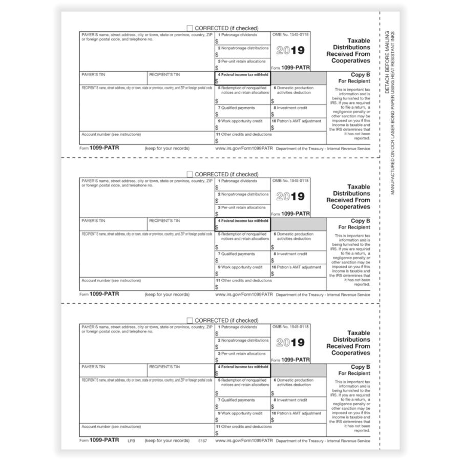 ComplyRight 1099 PATR Forms Copy B 50 Pk - Office Depot